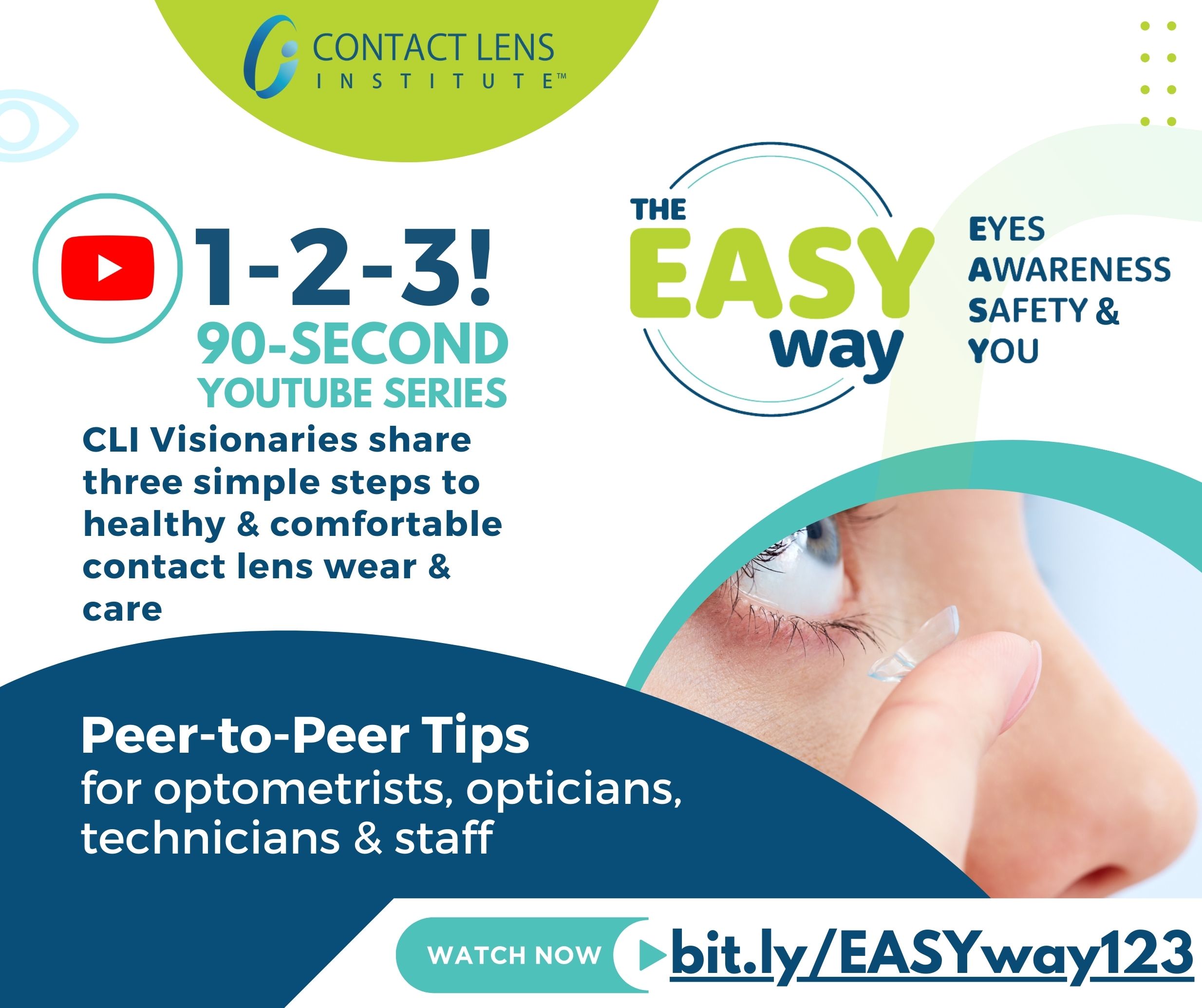 “EASY as 1-2-3” Videos Promote Healthy Contact Lens Wear and Care - Prisme Optique